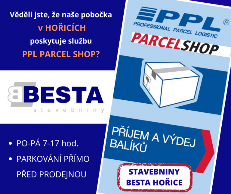 PPL PARCELSHOP v Hořicích | Stavebniny BESTA